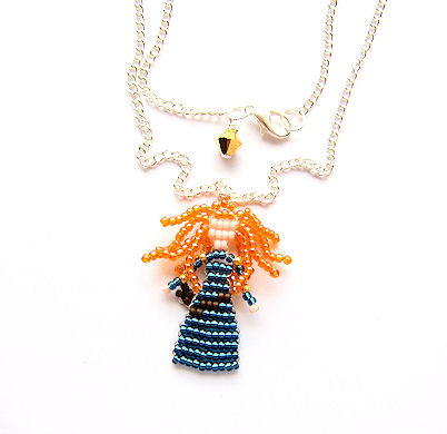 Merida Brave Disney Pixar Inspired Beaded Princess Necklace on Luulla